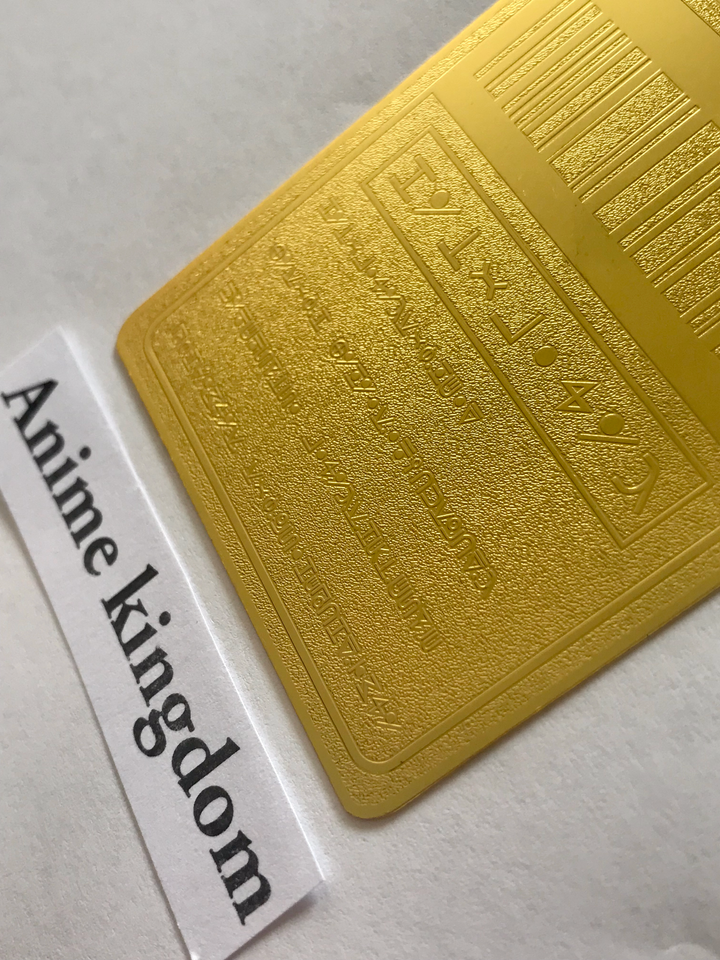 USA Seller Anime Cosplay License Card 1 Star Golden Metal Card | eBay