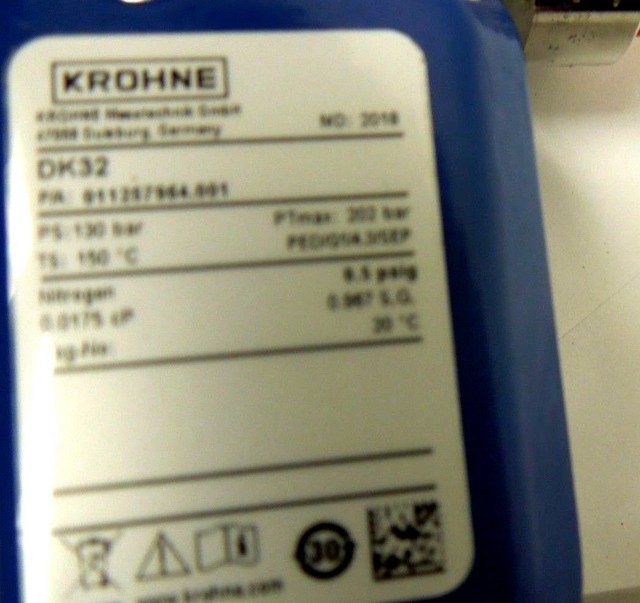 KROHNE DK32 CH 672838 Variable Area Flow Meter T139928 for sale online ...