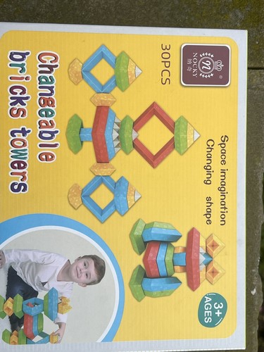 30 PCS Pyramid Stacking Toy Brick Tiles Construction Building Blocks 3D ...