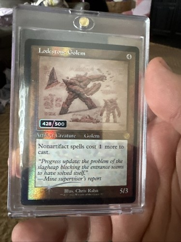 MTG Brother’s War Retro Frame Lodestone Golem 428/500 Serial Number | eBay