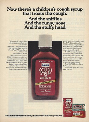 1976 Bayer Children's Cough Syrup Cold Medicine vintage print ad ...