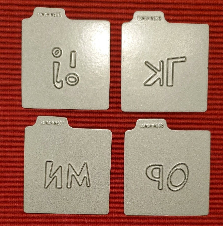 QuicKutz 2x2 SUNSHINE Mini Alphabet Cutting Dies Letters Numbers ...