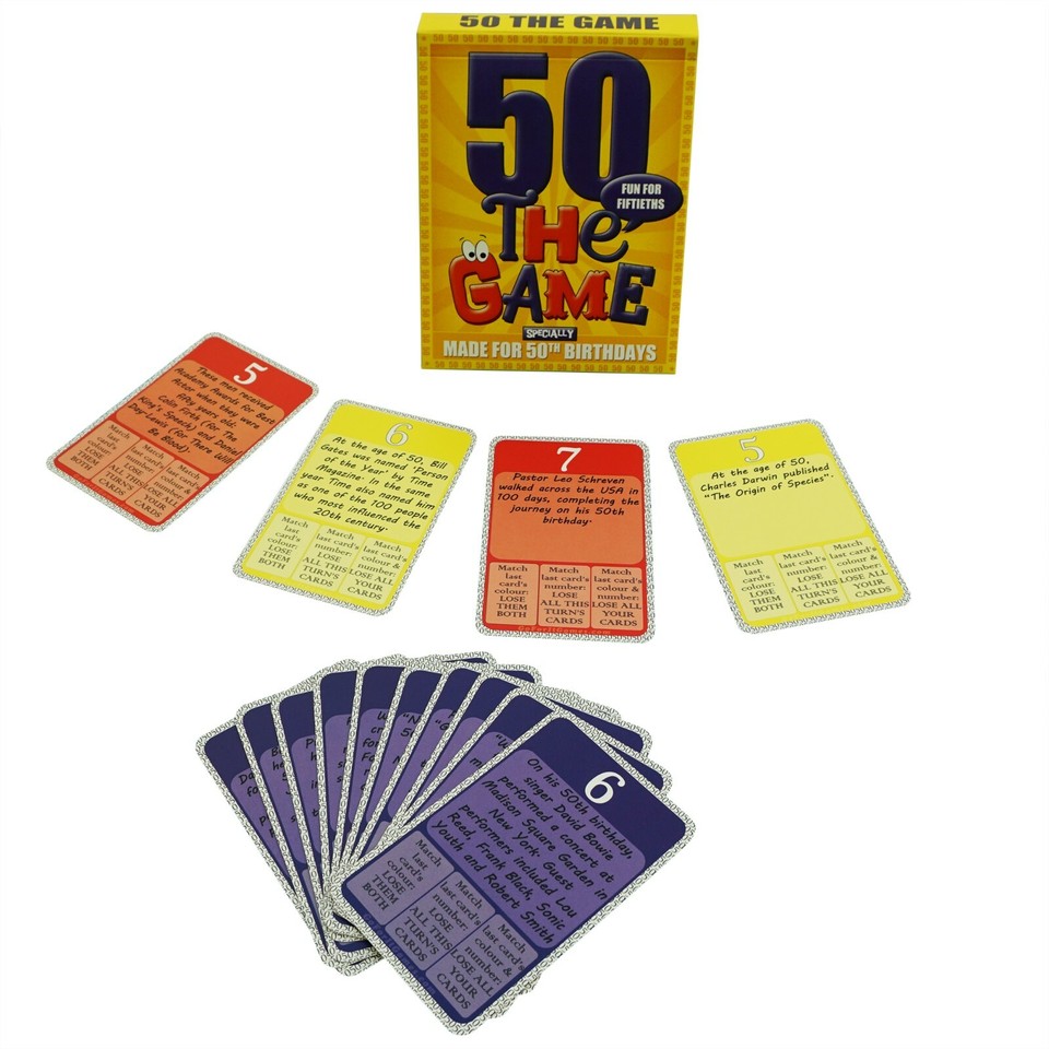 Entertaining age 50 gift. 50th BIRTHDAY GAME - 50 birthday present for ...