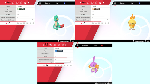 Shiny Treecko + Shiny Torchic + Shiny Mudkip Egg Pokemon [Sword Shield ...
