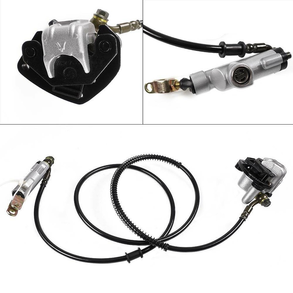 For ATV Go Cart Kart Rear Hydraulic Brake Master Caliper Assembly+Disc ...