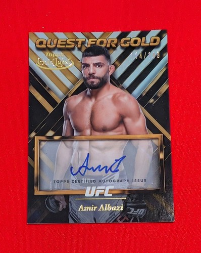 🔥Amir Albazi /149 -2024 Topps Gold Label UFC "Quest For Gold" Autograph ...
