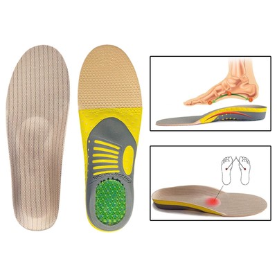 2 Pieces Unisex Orthopedic Flat Foot Sole Pad Orthotic Insoles Cushion ...