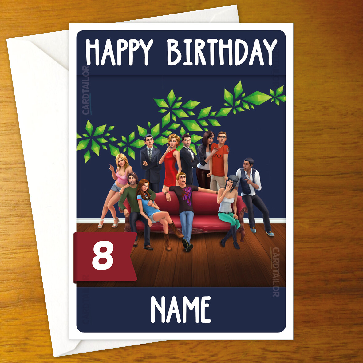 THE SIMS Personalised Birthday Card - A5 personalized game characters ...