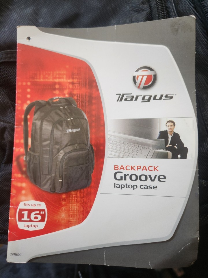 Targus Laptop Backpack Groove Black - Up to 16 inch - Model CVR600 | eBay