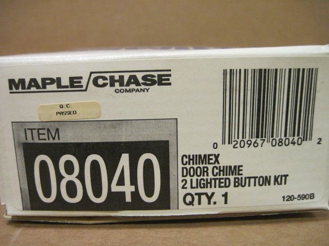 Maple Chase CHIMEX 08040 Door Chime 2 Lighted Button Kit 120vac 60hz ...