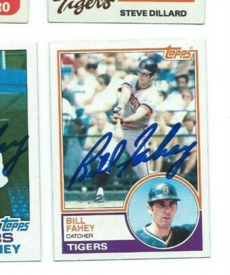 1983 SIGNED BILL FAHEY TOPPS TIGERS | eBay