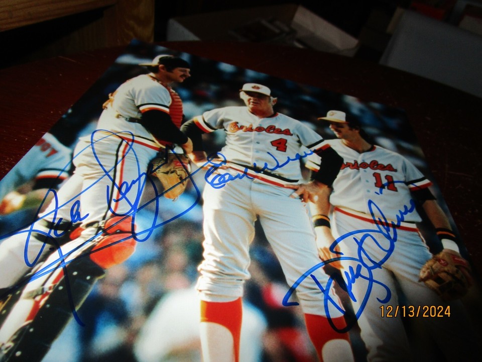 Rick Dempsey Earl Weaver Doug DeCinces Baltimore Orioles Signed ...