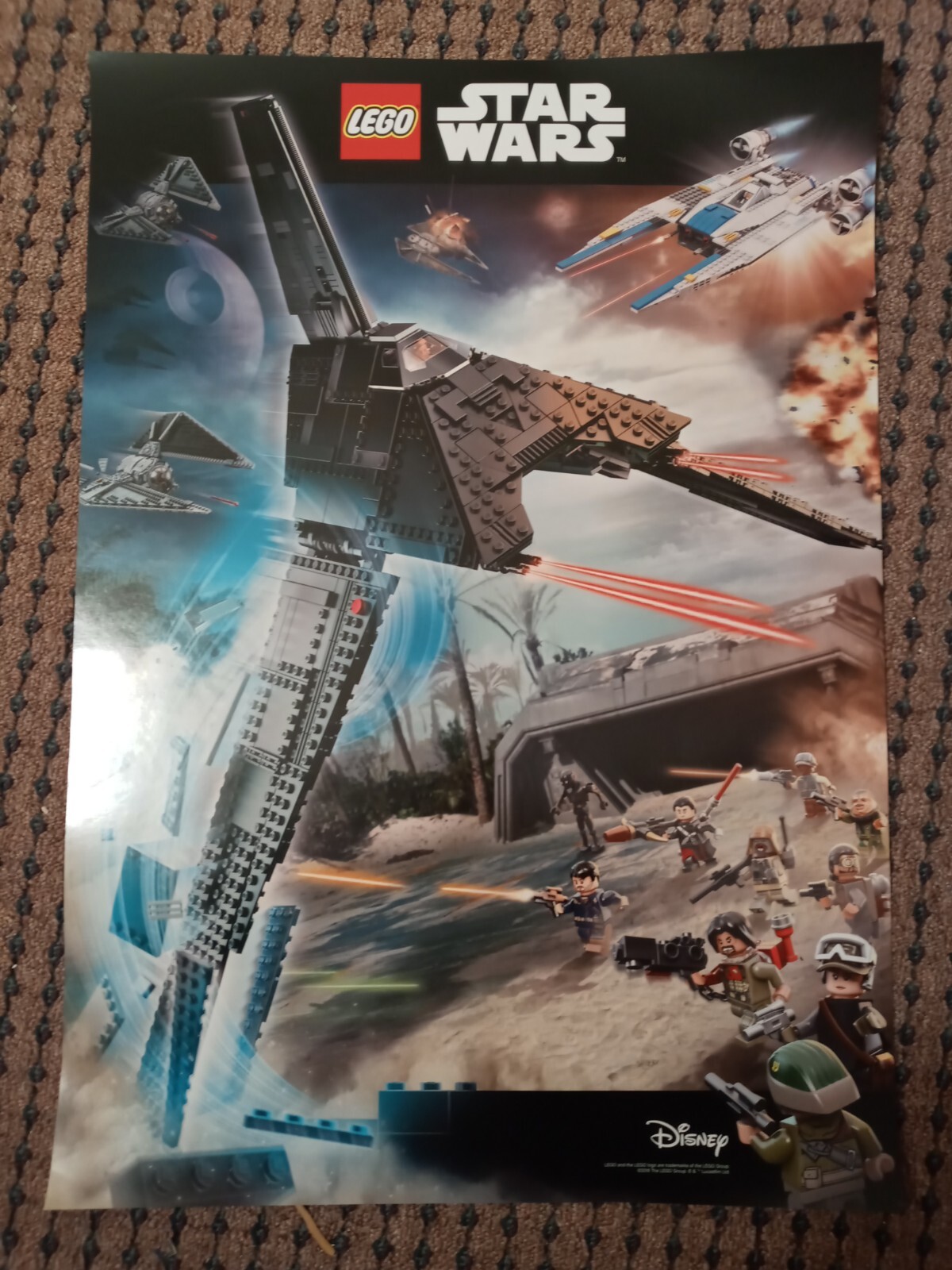 STAR WARS LEGO 2017 POSTER LOT MULTI KIT 2 SIDED (22) RESISTANCE BOMBER ...