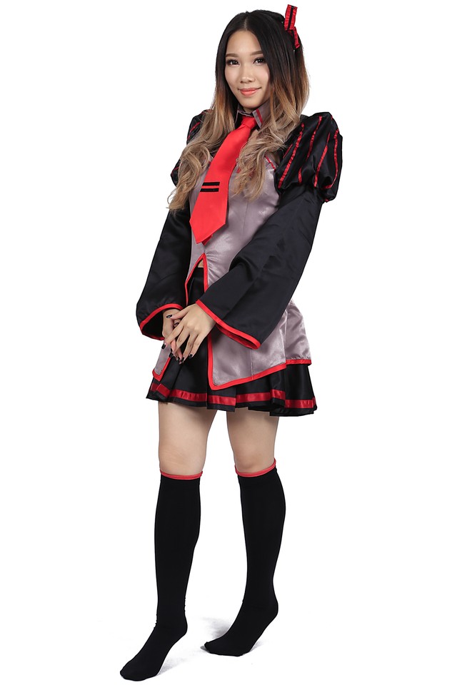 Zatsune Miku Cosplay Halloween Vocaloid Family Costume Outfit Size Kid ...