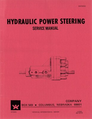 Behlen Power Steering Service & Parts Manual International Harvester ...