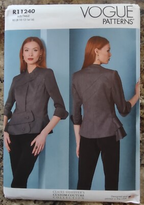 Vogue R11240 Pattern Size B5 8-16 Misses Jacket Claire Schaeffer FF ...