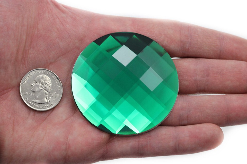 Giant Rhinestones 2-3/8" (60mm) Flat Back - 2 Pieces | eBay