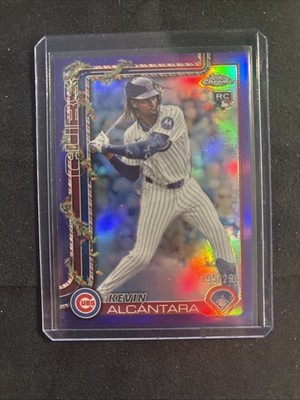 2025 Topps Chrome - Kevin Alcantara #hc109 Purple Rainbow Refractor ...