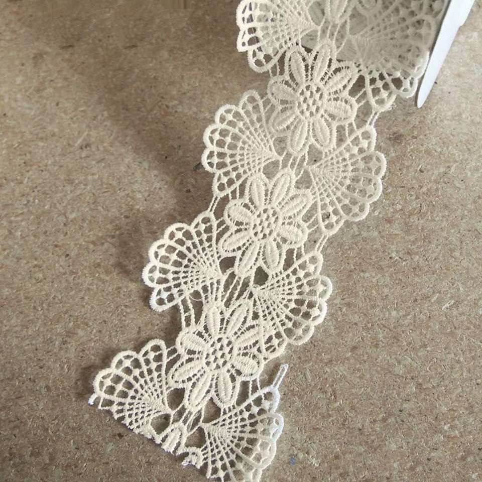 Flower Crochet Trim Ribbon, 1-inch, 5-yard, White | eBay