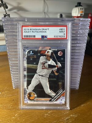 PSA 9 ADLEY RUTSCHMAN 1st 2019 Bowman Draft Paper Orioles Rookie Card RC MINT | eBay