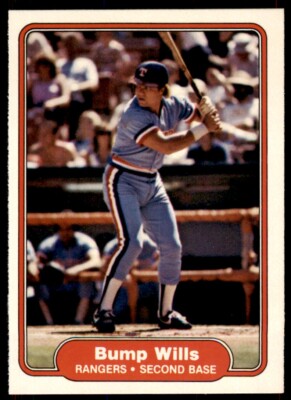 1982 FLEER BUMP WILLS . TEXAS RANGERS #334 | eBay