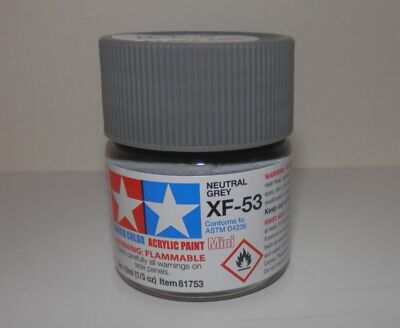 Tamiya Color Acrylic Paint Mini Neutral Grey #XF-53 (10ml) NEW | eBay