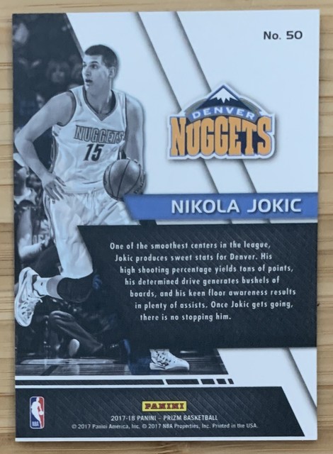 2017-18 Panini Prizm - Fundamentals #50 Nikola Jokić for sale online | eBay