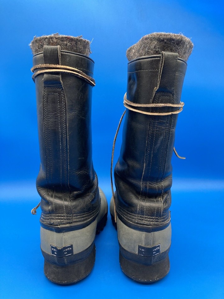 Whites Pac Insulated Rubber Leather Waterproof Lined Snow Boots Size 9E ...