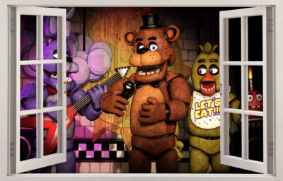 Five Nights At Freddy's 3D Window Decal Wall Sticker Home Decor Art ...