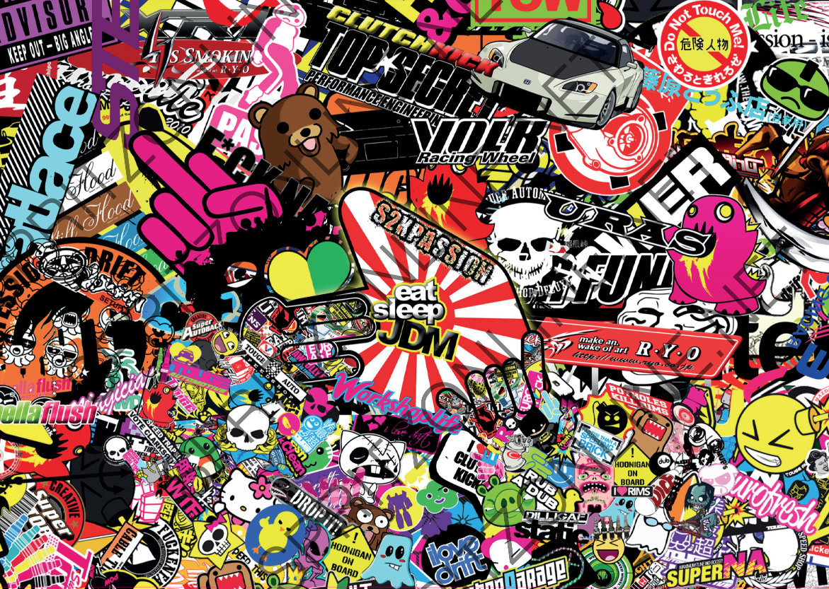 Jdm Stickers Wallpaper Hello 1 PCS Reflective Sticker For Hello Kitty