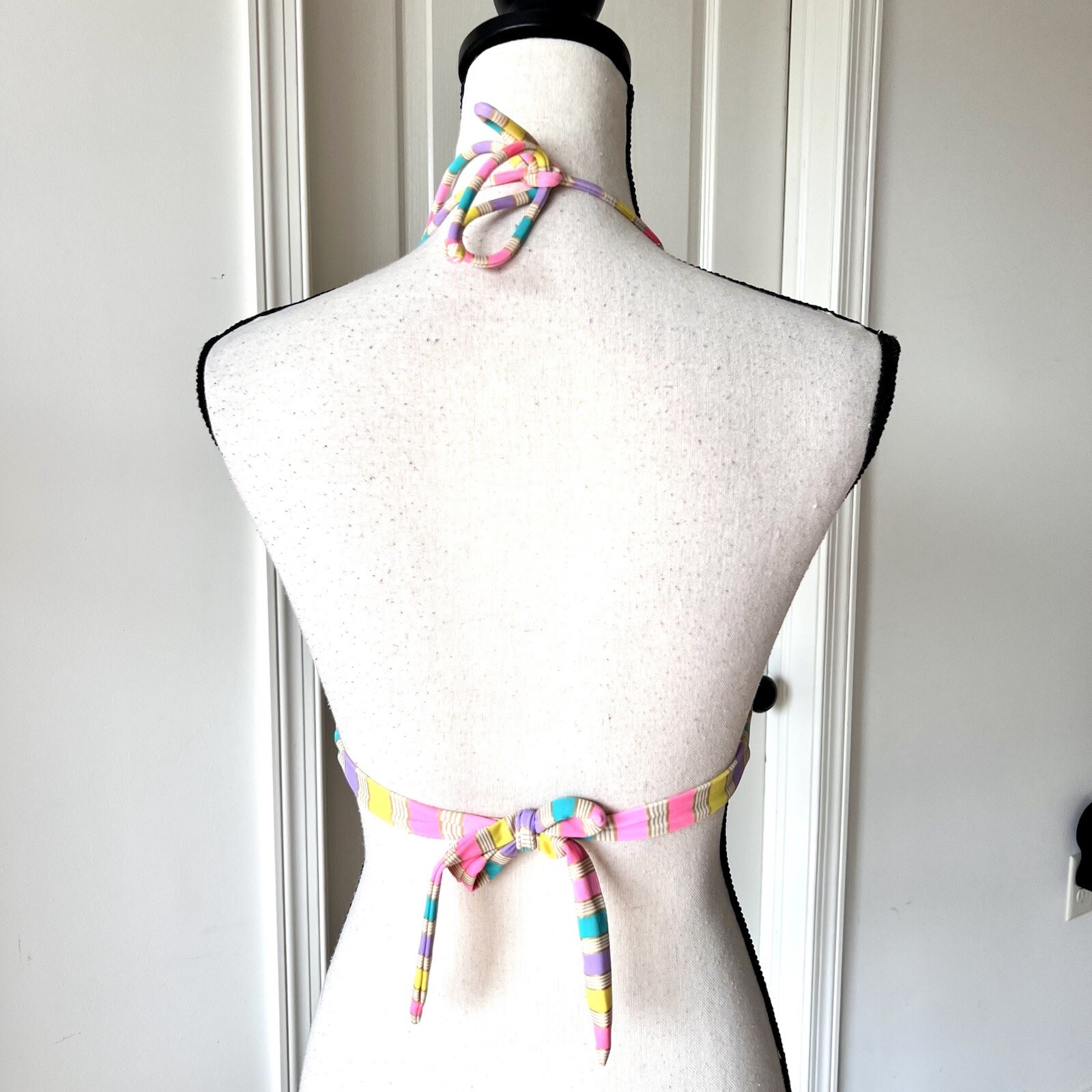 Victorias Secret Rainbow Striped Triangle Top Bikini… Gem
