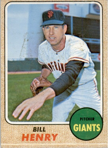 1968 Topps #239 Bill Henry San Francisco Giants | eBay
