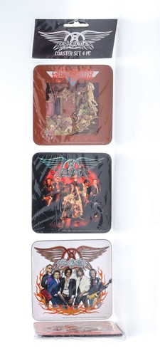 Aerosmith Coaster Set 4 PC Cork Backed Live Nation Merch 2010 Hard Rock ...