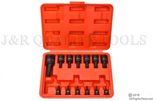 13PC IMPACT STAR TORX TORK SOCKET TAMPER RESISTANT PROOF DRIVER TOOL ...