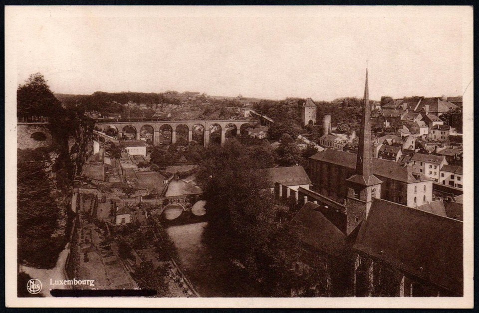 Luxembourg Hindenburg 3 Rpf Overprint pair on Postcard to Germany 27/9 ...