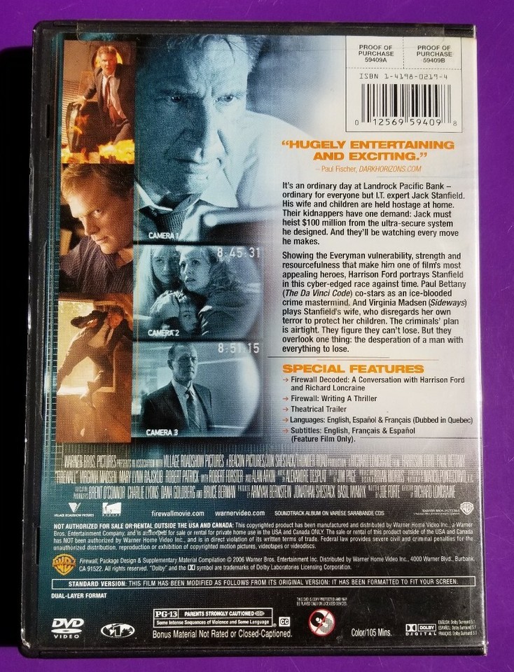 Firewall (DVD, 2006, Widescreen) 12569594104| eBay