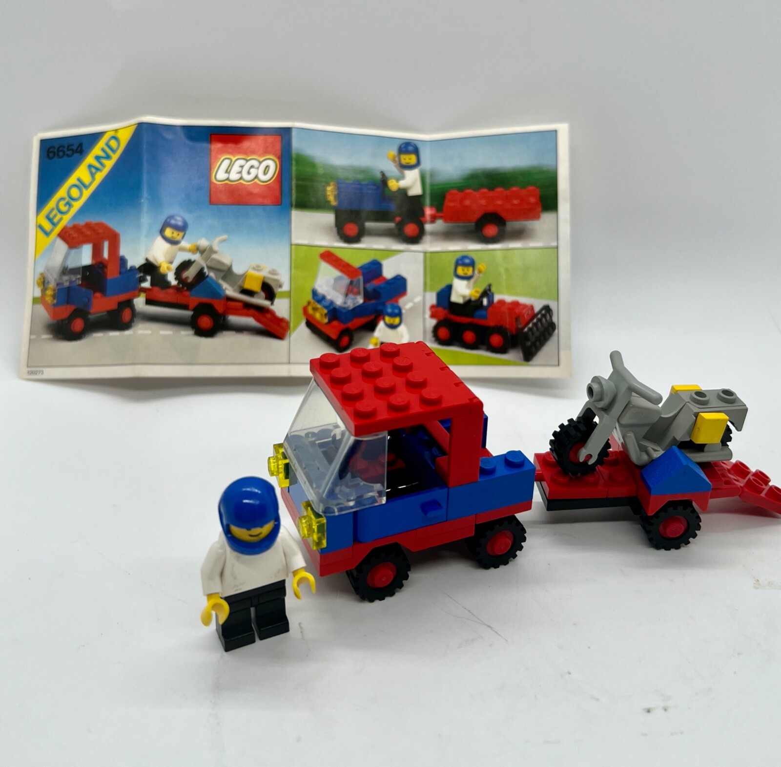Vintage Lego 1983 MOTORCYCLE TRANSPORT #6654 100% complete w/original ...