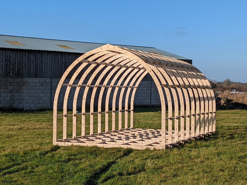 Glamping Pod Frame, Garden Office, Self Build Kit - 6.0m (L) x 2.95m (W ...