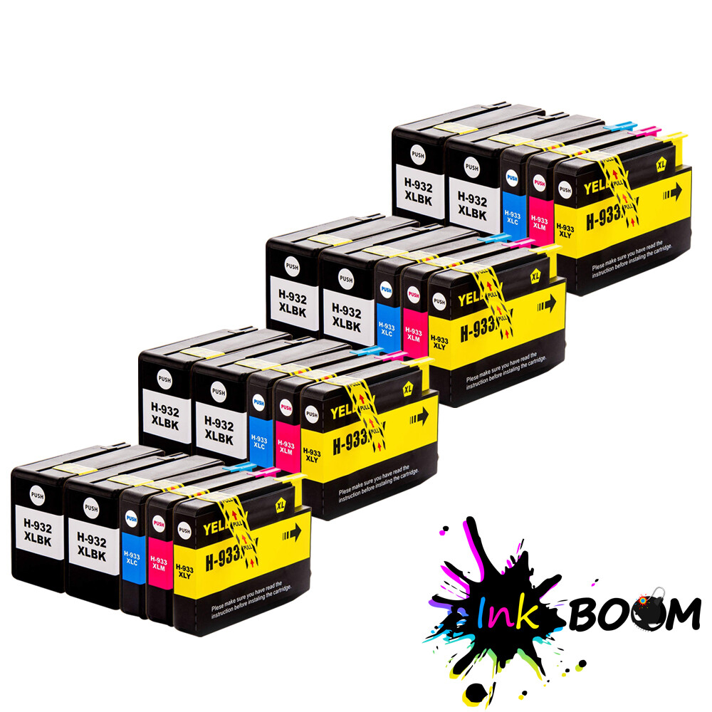 4SET4BK Ink Cartridge Replace for HP 932-933XL Officejet 6100 6600 6700 ...