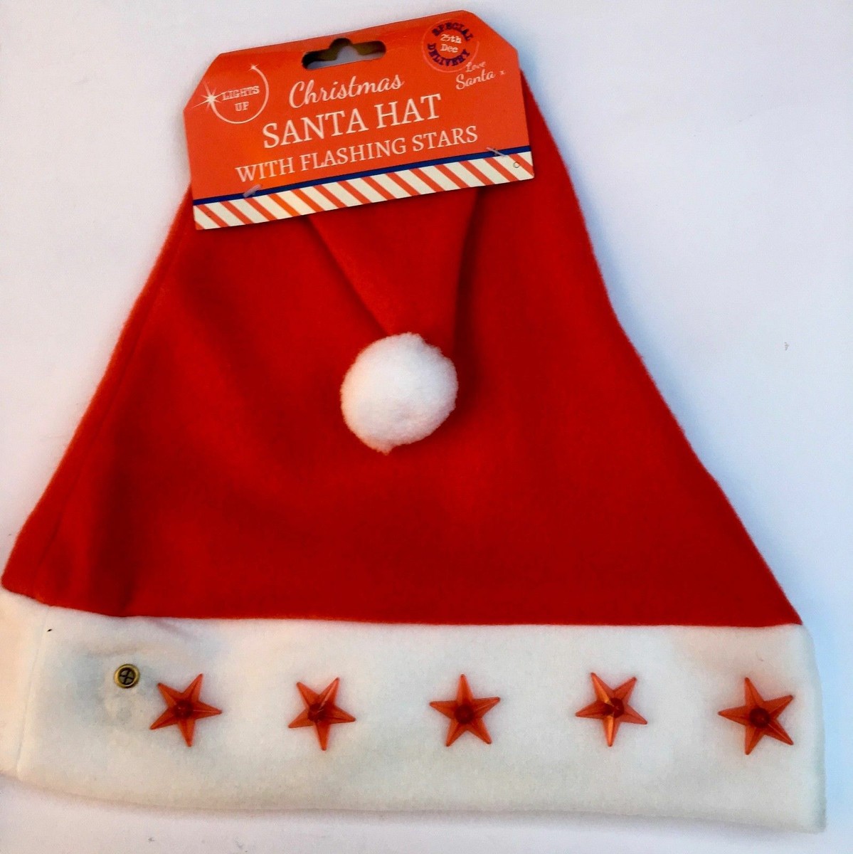 Flashing Santa Hat Christmas Xmas LED Light Up Costume Red Cap 5Pcs Adult Size eBay