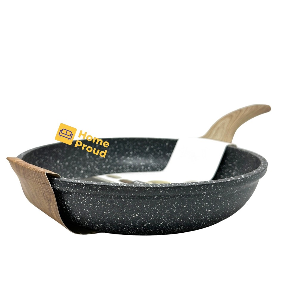 Nonstick Frying Pan Skillet 9.5 Inch WOODSTONE Premium Kitchen Cookware ...