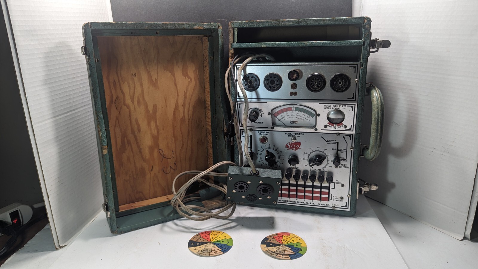 Vintage Seco Model 107 Emissions Vacuum Radio Tube Tester Powers on | eBay