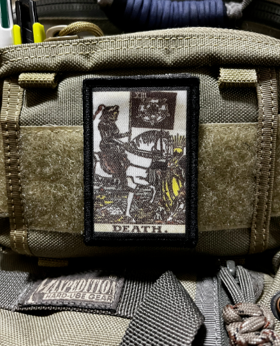 Tarot Death Card Morale Patch Tactical Military Army Hook Badge USA | eBay