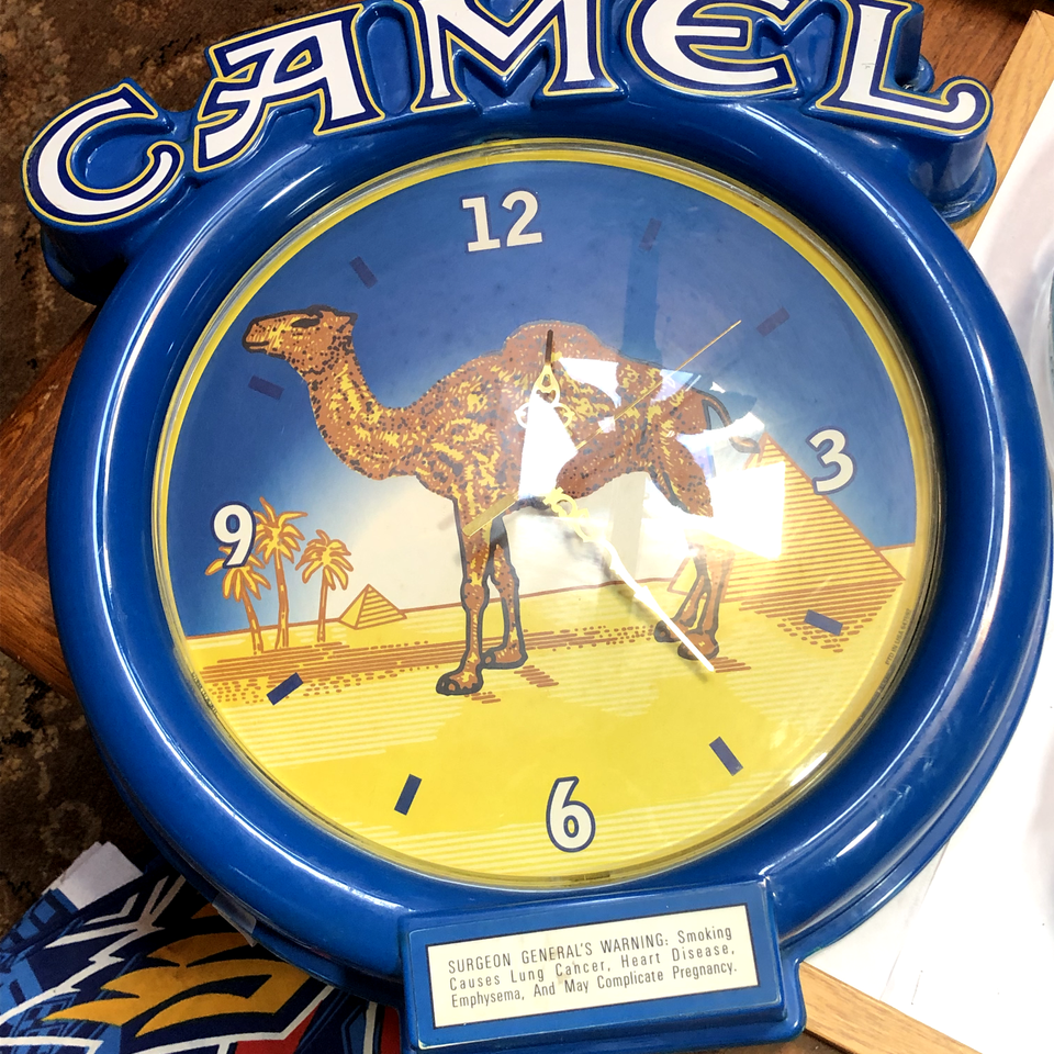 Vintage Camel Cigarette Wall Clock 1998 R.J. Reynolds Wall Clock Works ...