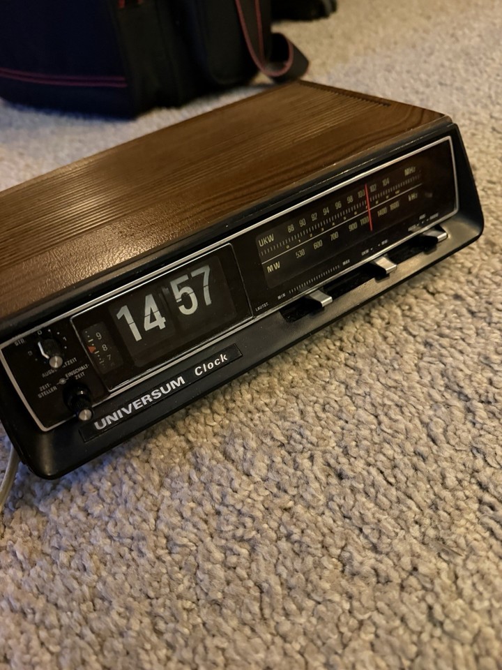 Universum Vintage Flip Clock Radio German | eBay UK