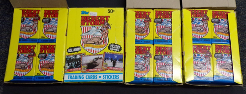 LOT OF 4 1991 TOPPS DESERT STORM VICTORY SERIES SEALED DISPLAY BOXES ...