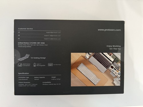 PROTOARC XK01 Portable Folding 105-Key Keyboard Fullsize! With number ...