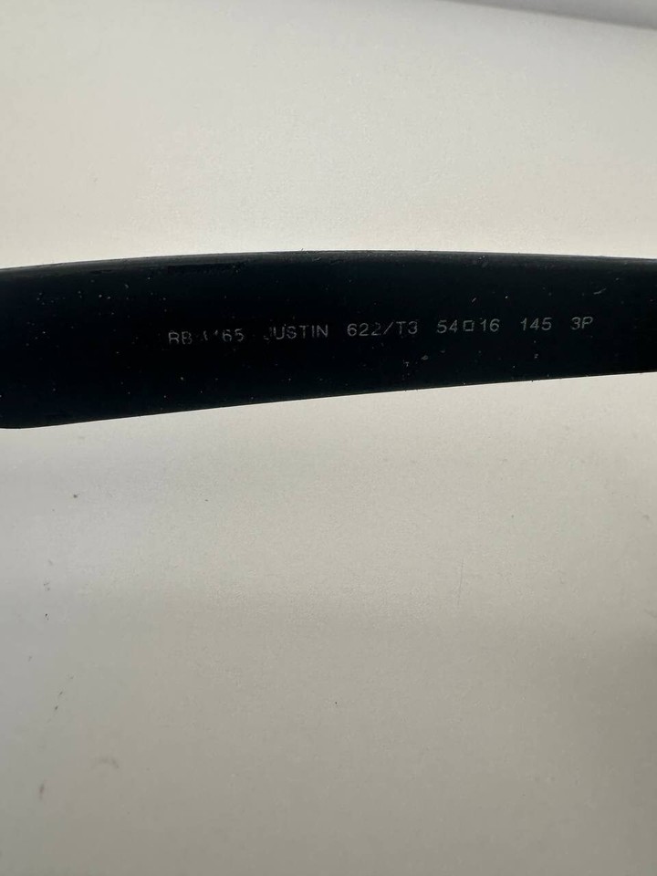 Ray Ban RB4165 852/88 Men's Sunglasses Black Plastic Full Rim 54-145 ...