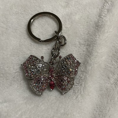 Alexander Kalifano Pink Swarovski Crystals Butterfly Keychain | eBay
