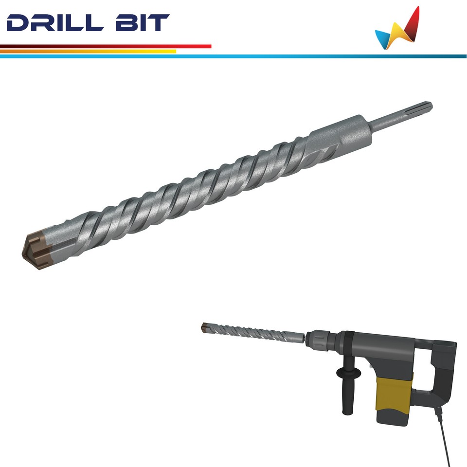 SDS Plus Hammer Drill Bit 1-3/8" 1/4" 1/8"or 1";7/8" for Concrete ...
